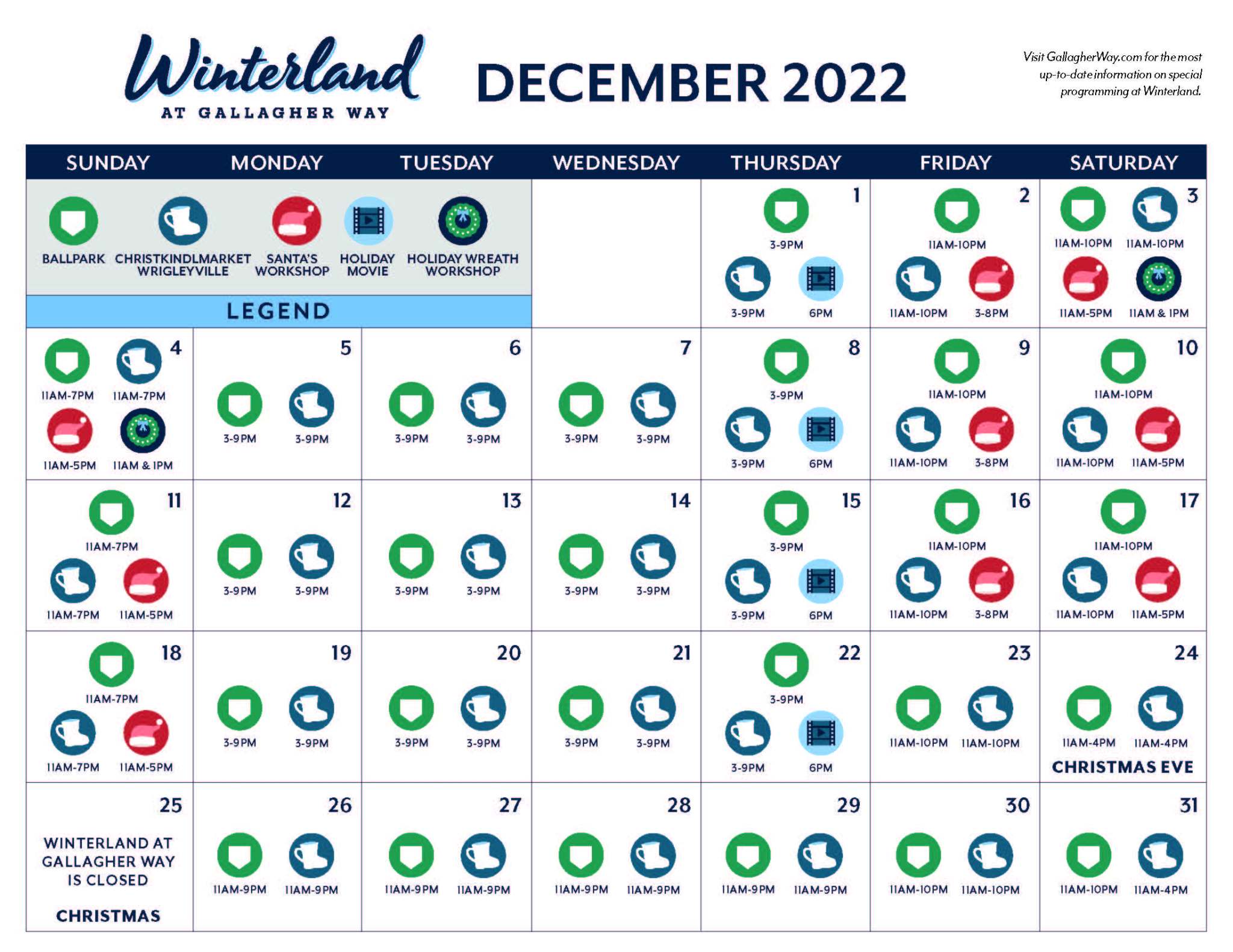 WINTERLAND AT GALLAGHER WAY RETURNS WITH MAJOR EXPANSION INSIDE WRIGLEY ...